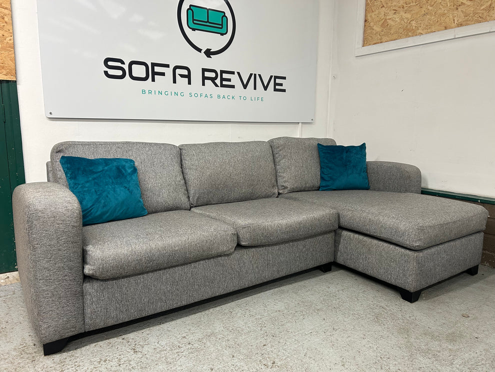 Grey DFS LAYLA right hand chaise sofa – Bristol Sofa Revive